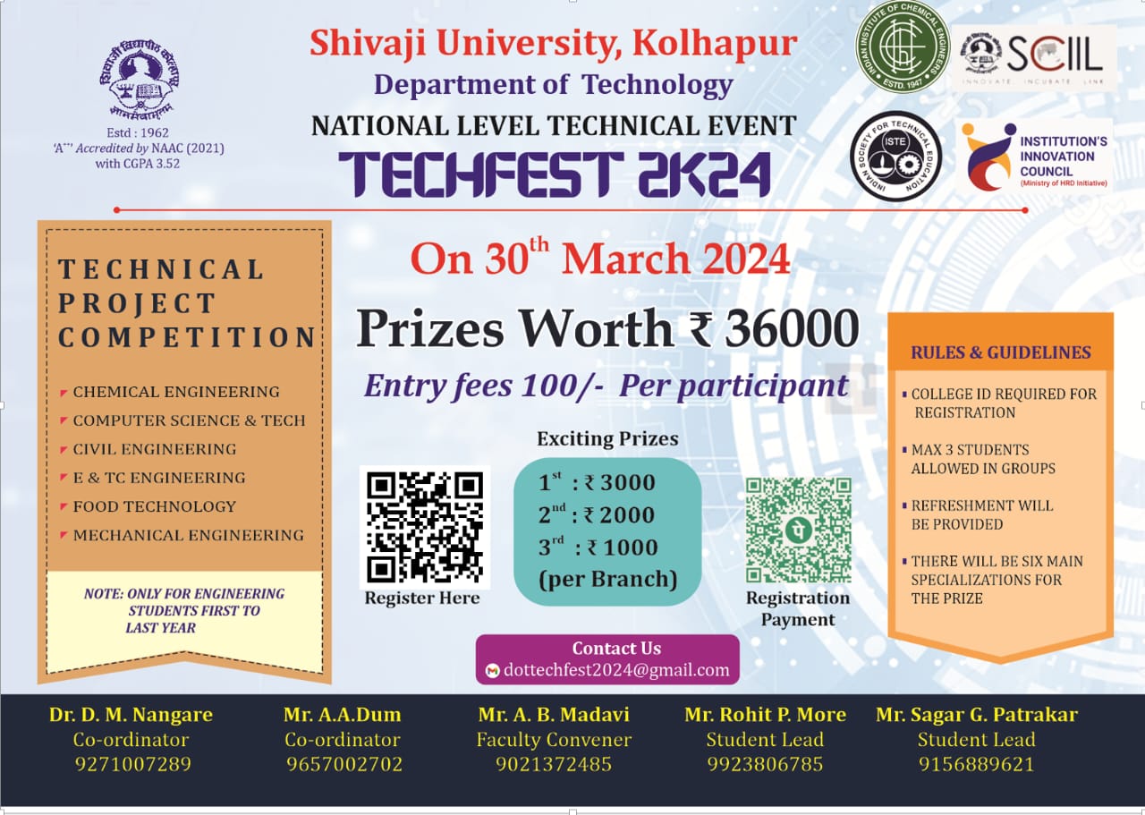 Exam Section, Department of Technology - Shivaji University, Kolhapur